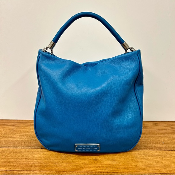 Marc By Marc Jacobs | Bags | Marc By Marc Jacobs Blue Leather Tote Bag ...